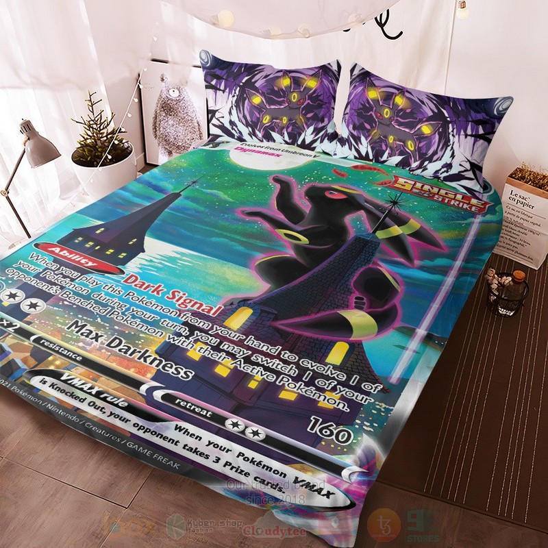 BEST Anime Pokemon Umbreon VMAX Duvet Cover Bed Sets • Kybershop